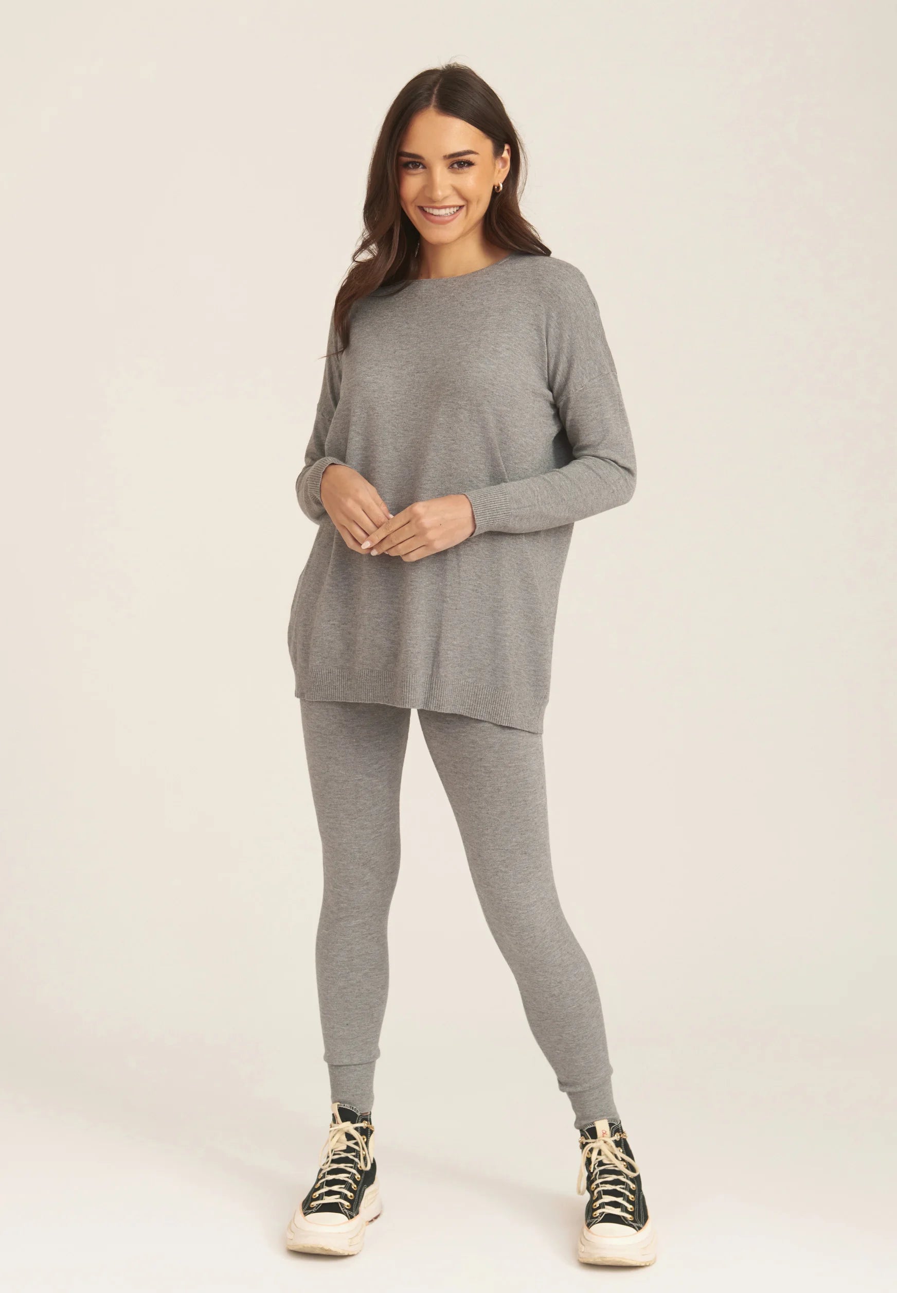 Grey Soft Touch Leggings – Gini London